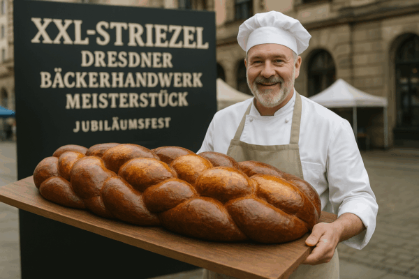 🎄 XXL-Striezel in Dresden: Ein Meisterstück des Bäckerhandwerks vor dem ...